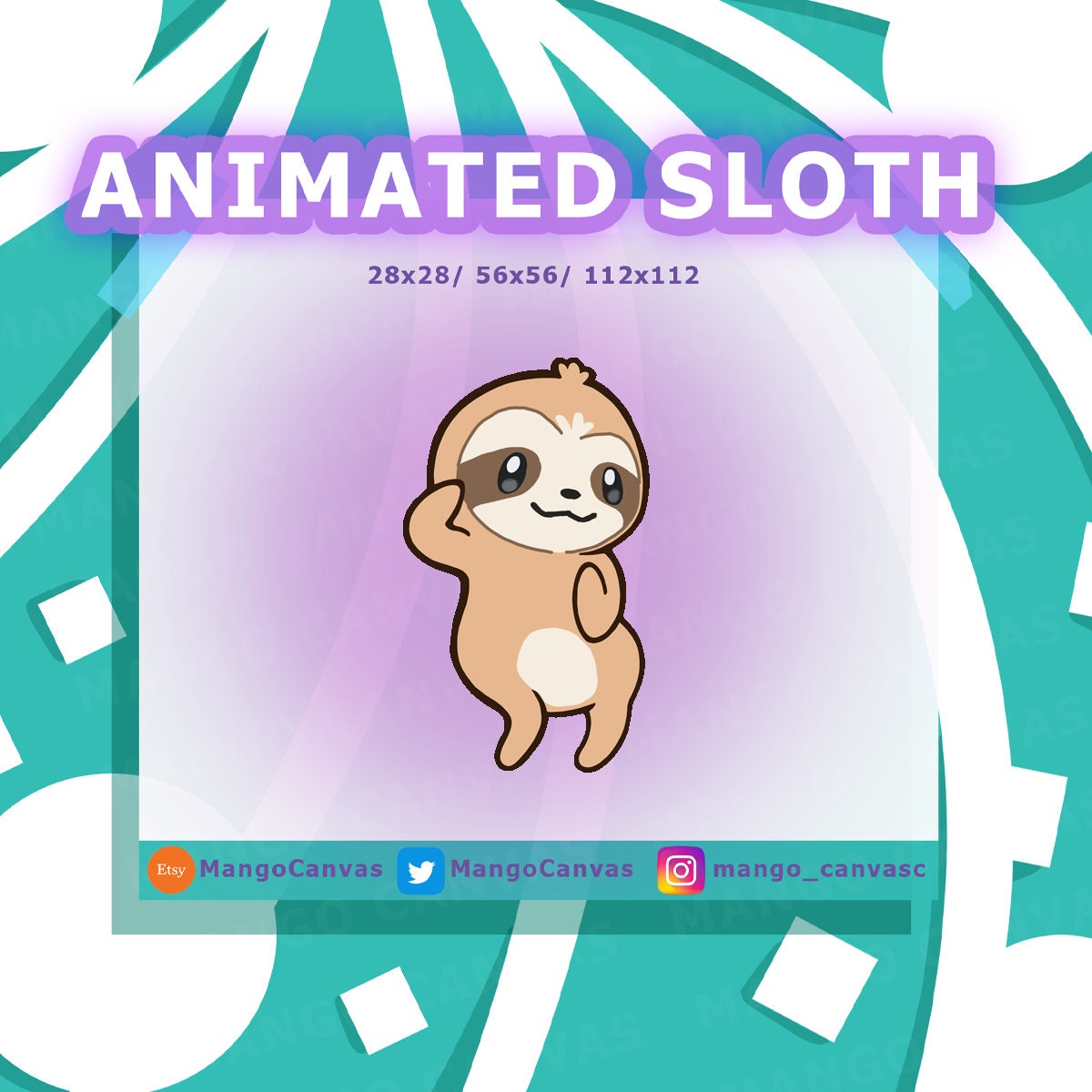 Animated Sloth Emote-dancing Sloth - Etsy