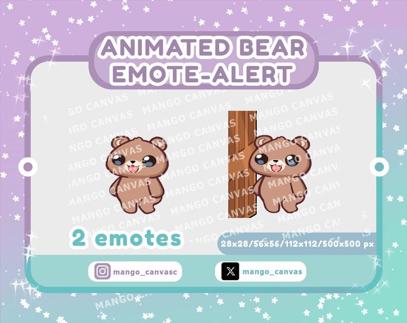Animated Bear Emote-arrive Emote - Etsy