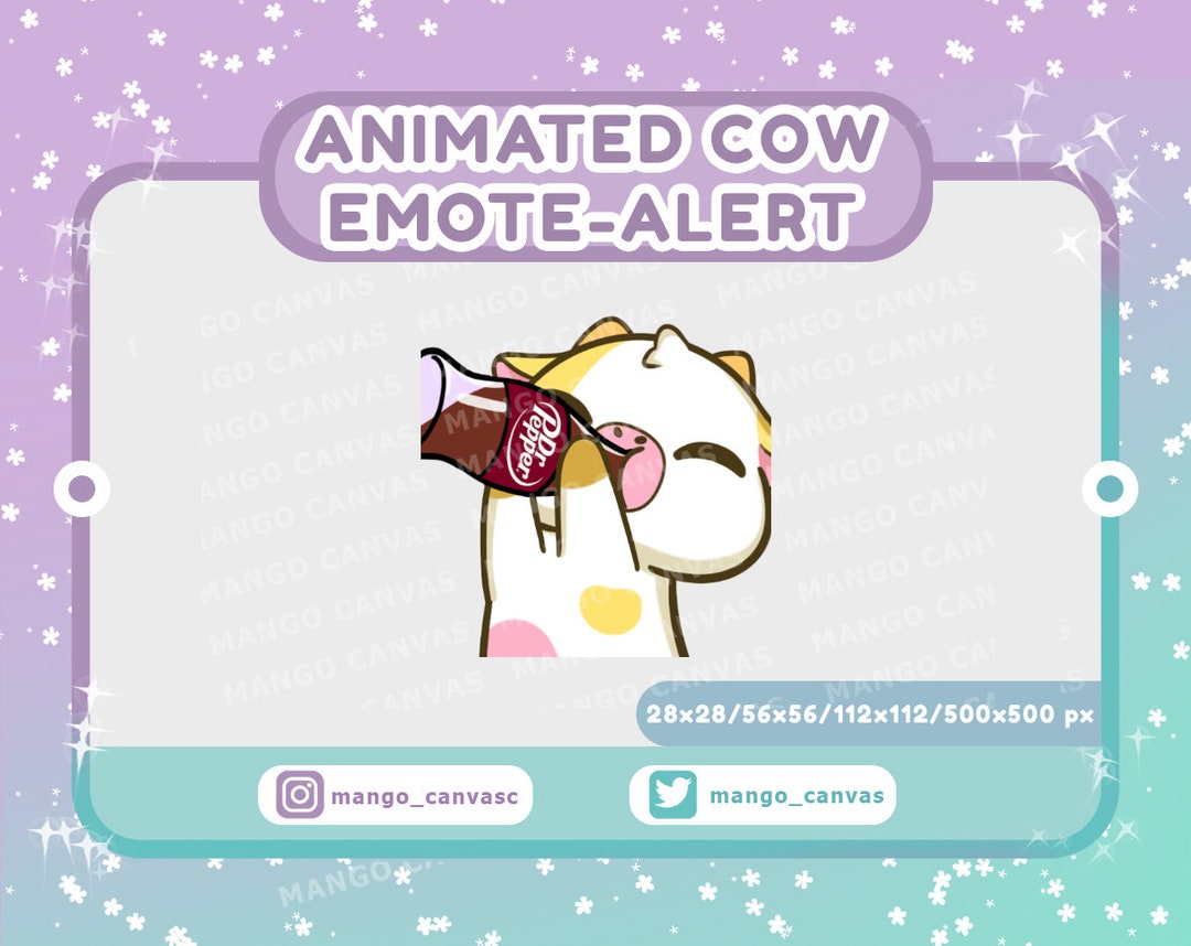Animated Lemon Cow Emote Alert /drink Emote-alert - Etsy