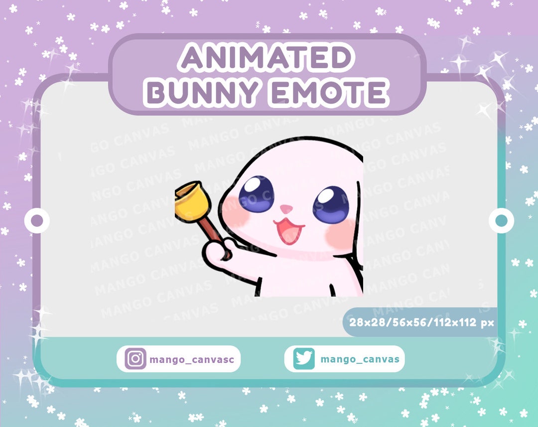 Animated Bunny Emote-dinkdonk Emote - Etsy
