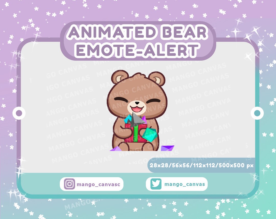 Animated Bear Emote-alert/bits Emote-alert - Etsy
