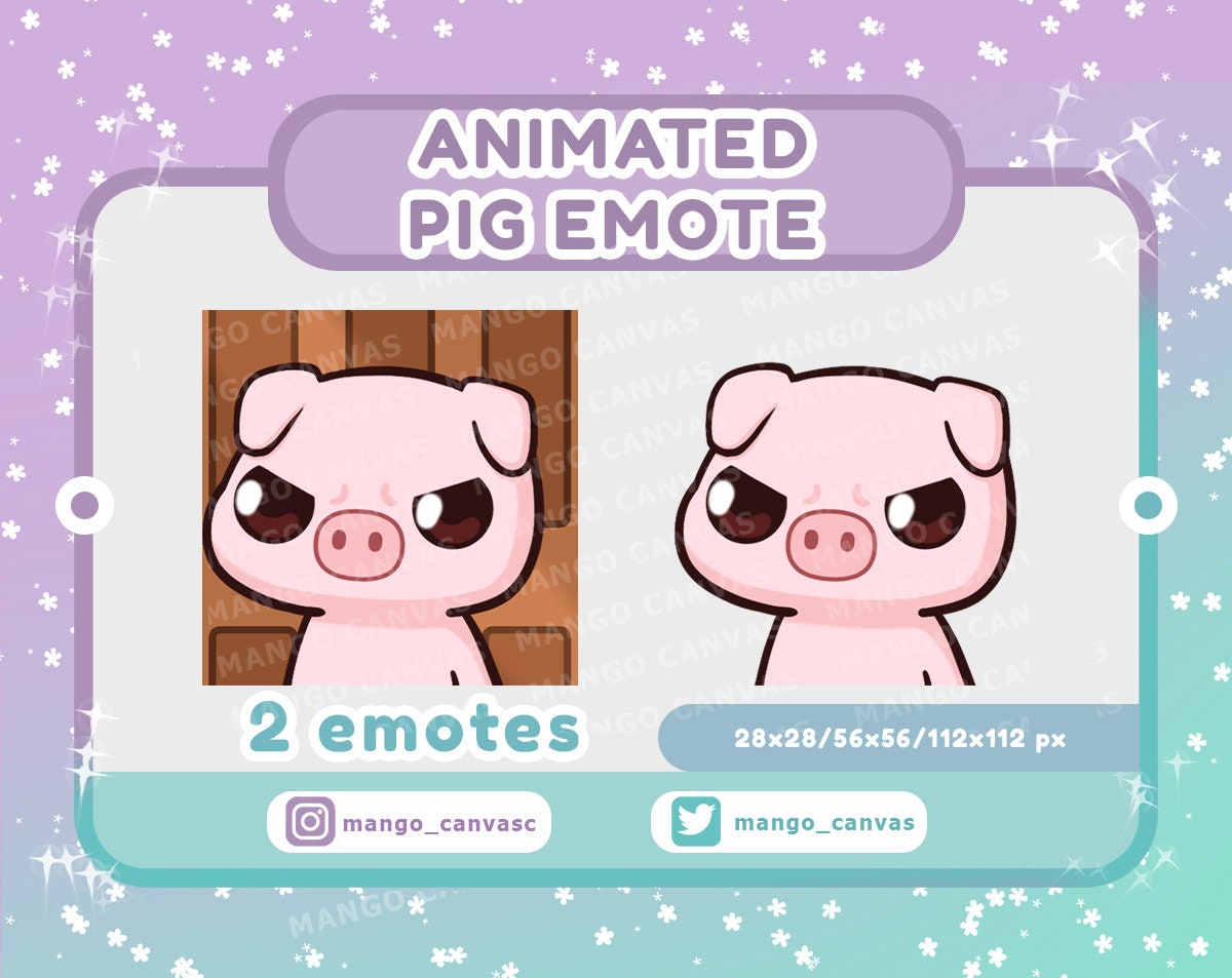 Animated Pig Emote-leave Emote - Etsy