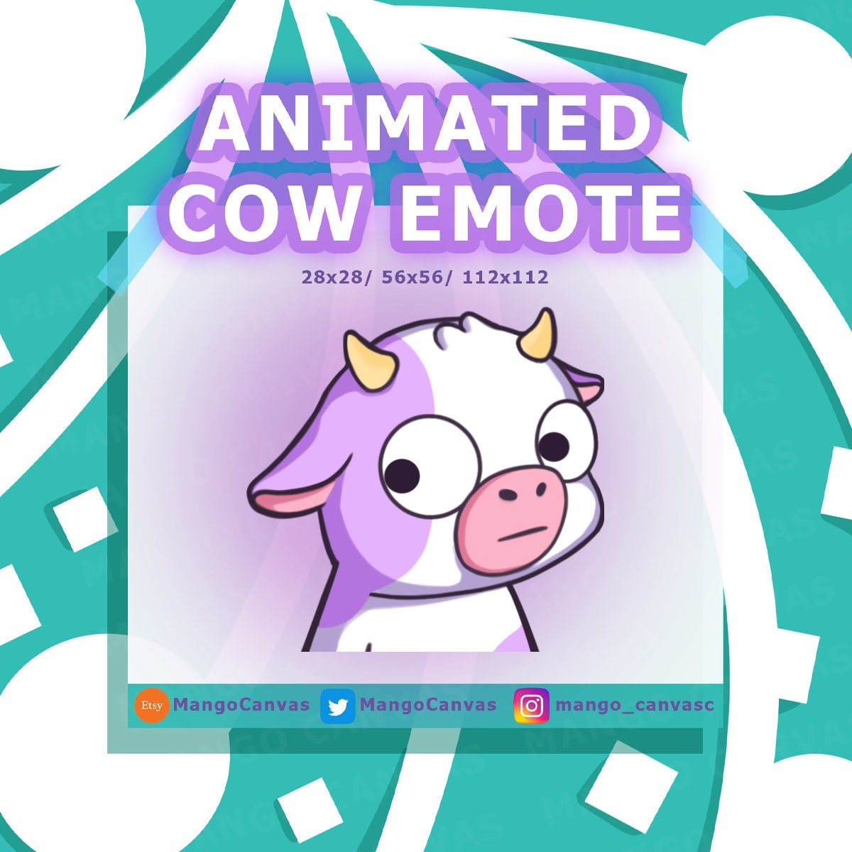 Animated Purple Cow Emote - Etsy