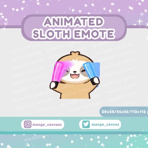 Animated Sloth Emote-lightstick Emote - Etsy