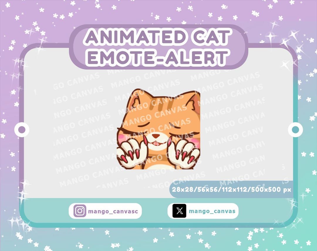 Animated Orange Cat Emote-alert /period Emote-alert - Etsy