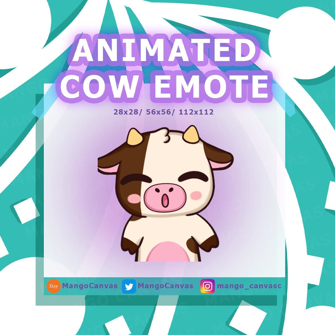 Animated Brown Cow Emote-wiggle Emote - Etsy