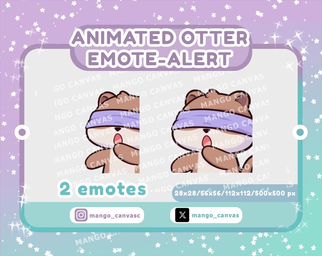 Animated Otter Emote Alert / Blind Emote-alert - Etsy
