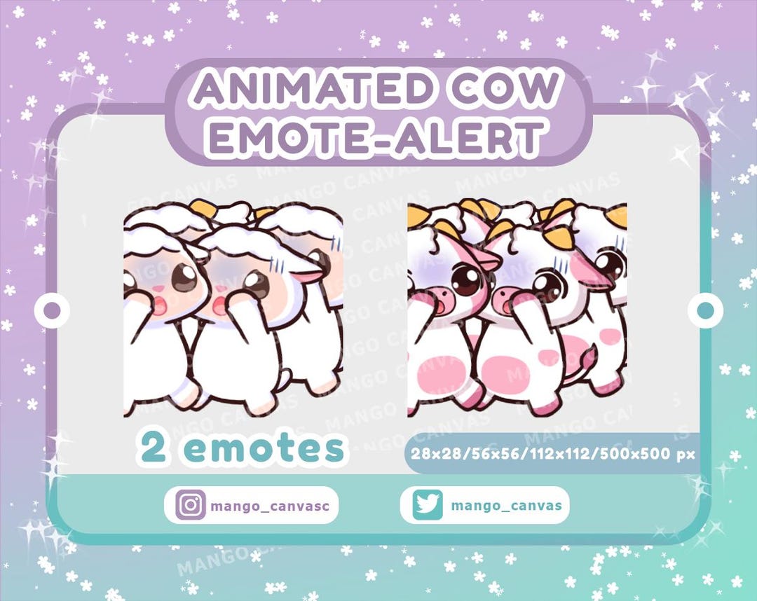 Animated Pink Cow Emote-chainsaw Emote #2 - Etsy