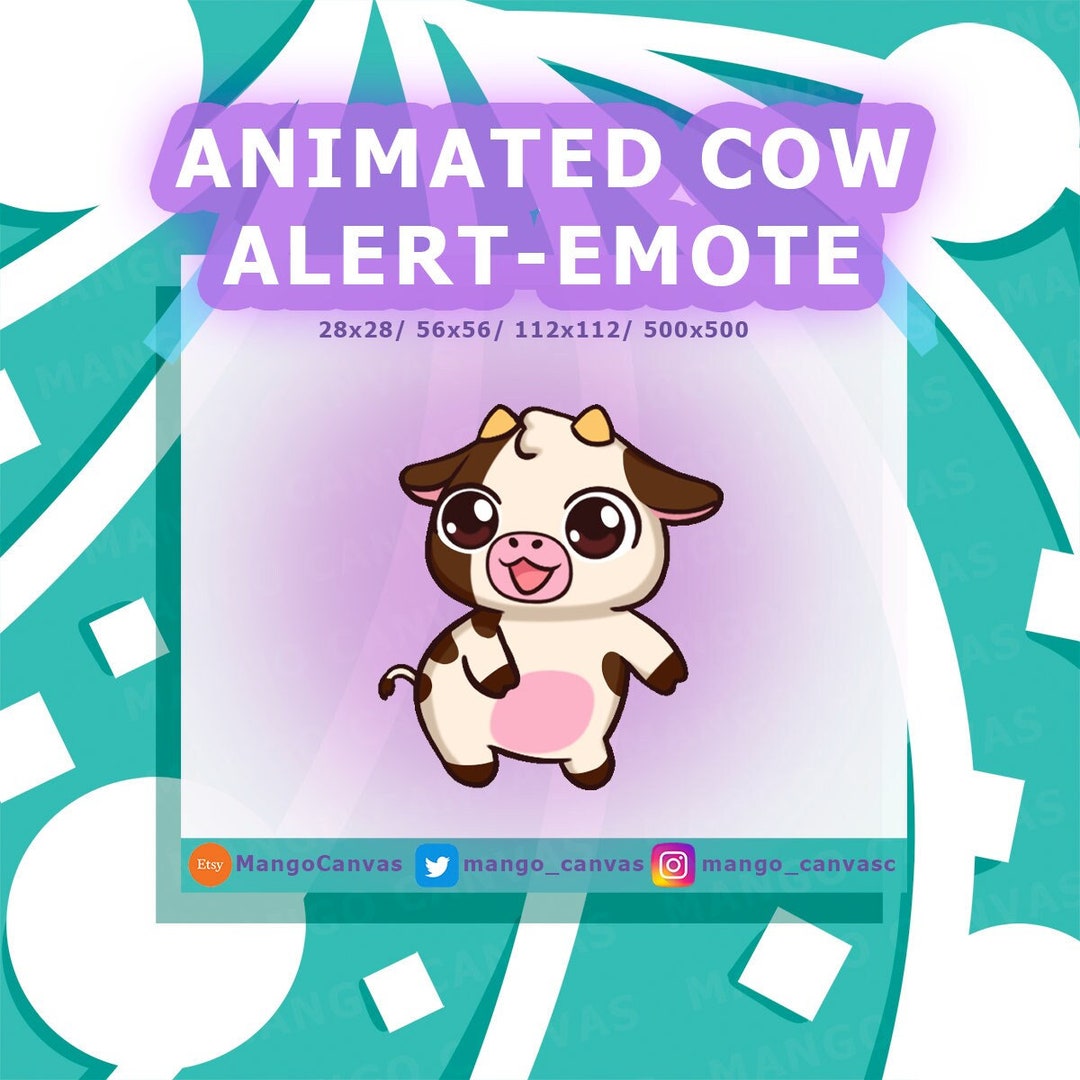 Animated Brown Cow Emote Alert / Dance Emote-alert - Etsy