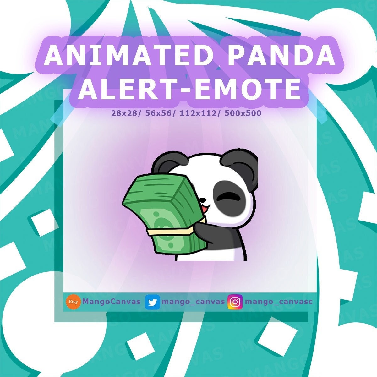Animated Panda Emote-alert / Money Emote - Etsy