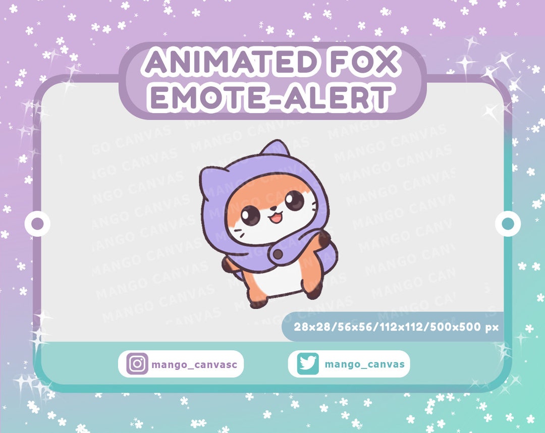 Animated Fox Emote-alert/ Spin Emote - Etsy