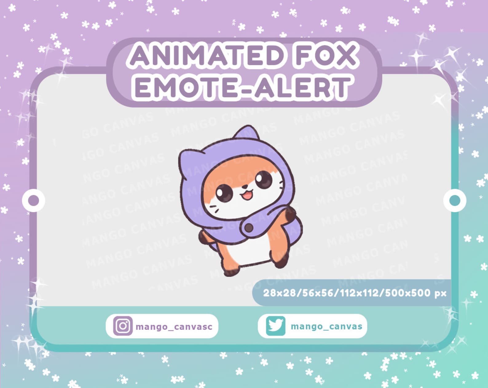 Animated Fox Emote-alert/ Spin Emote - Etsy