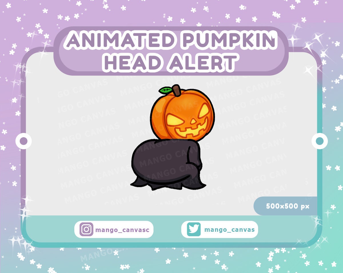 Animated Pumpkin Head Alert-twerk Alert - Etsy