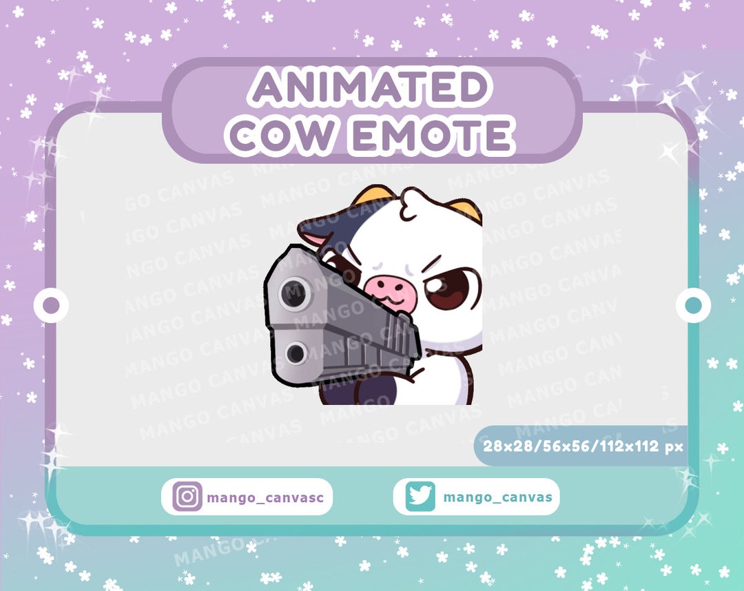 Animated Cow Emote-gun Emote - Etsy