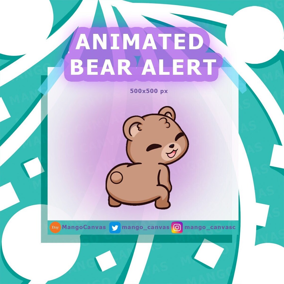 Animated Bear Alert Twerk Alert - Etsy
