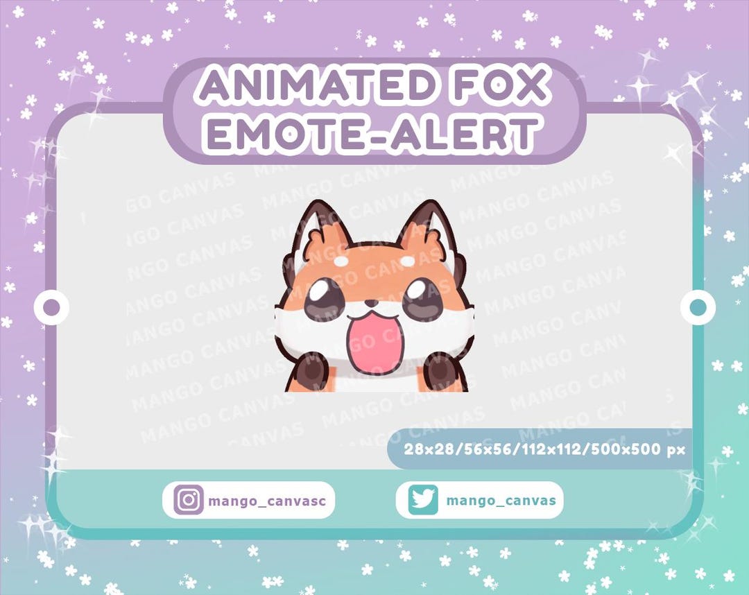 Animated Fox Emote-alert/lick Emote-alert - Etsy