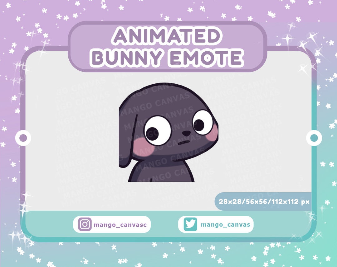 Animated Black Bunny Emote-shock Emote - Etsy