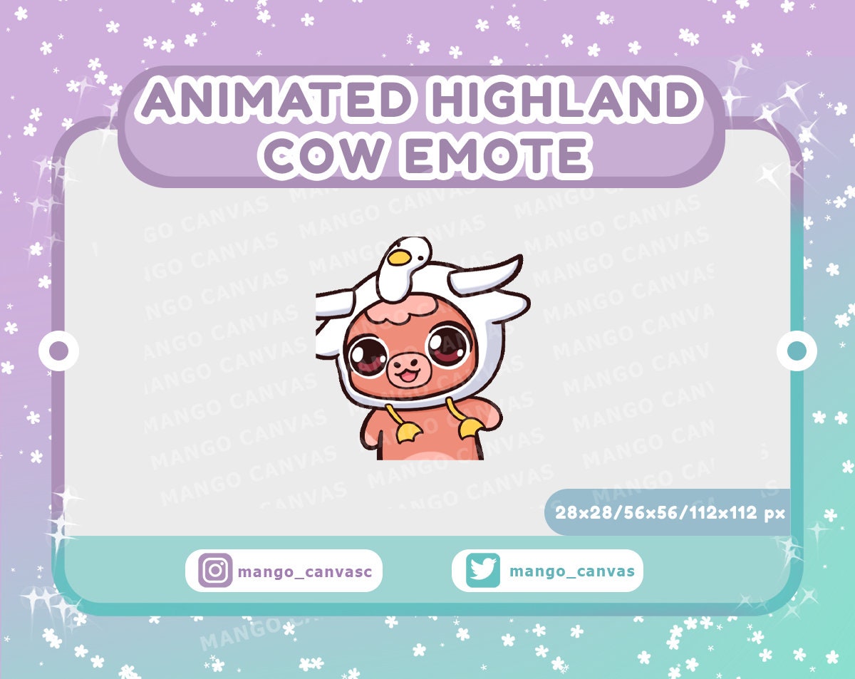 Animated Highland Cow Emote-wiggle Emote - Etsy