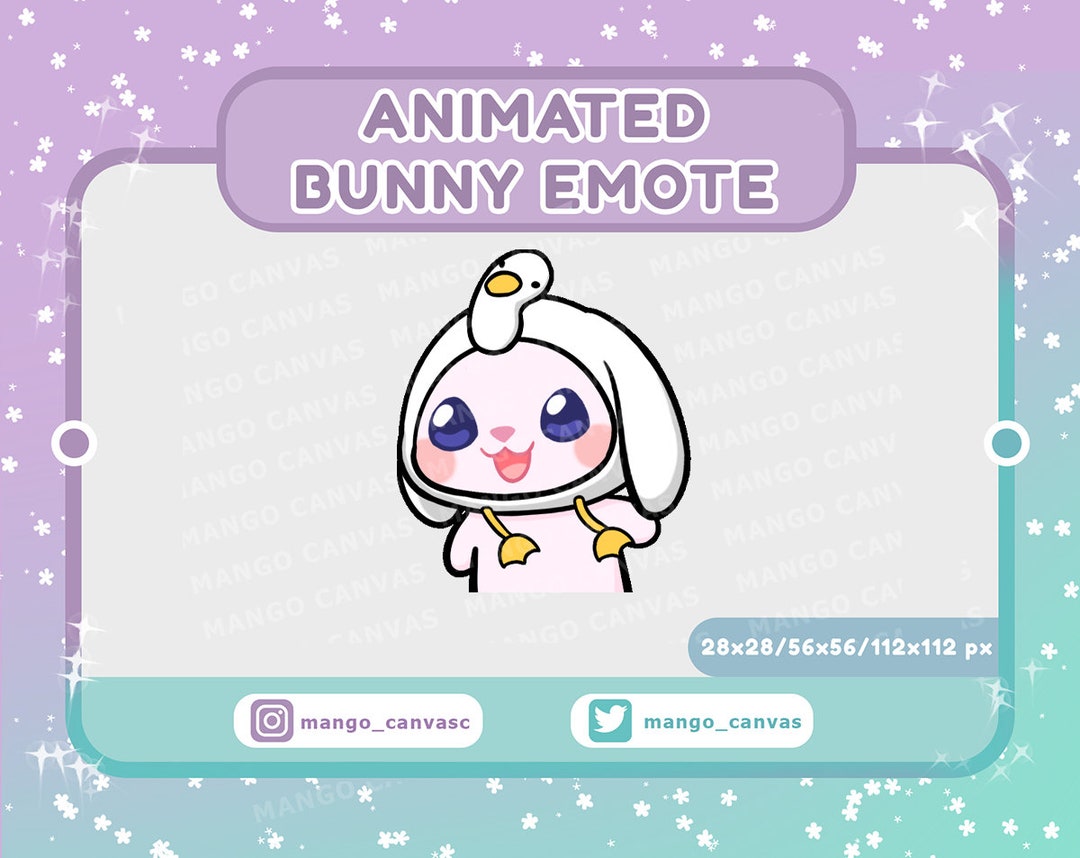 Animated Bunny Emote-wiggle Emote - Etsy