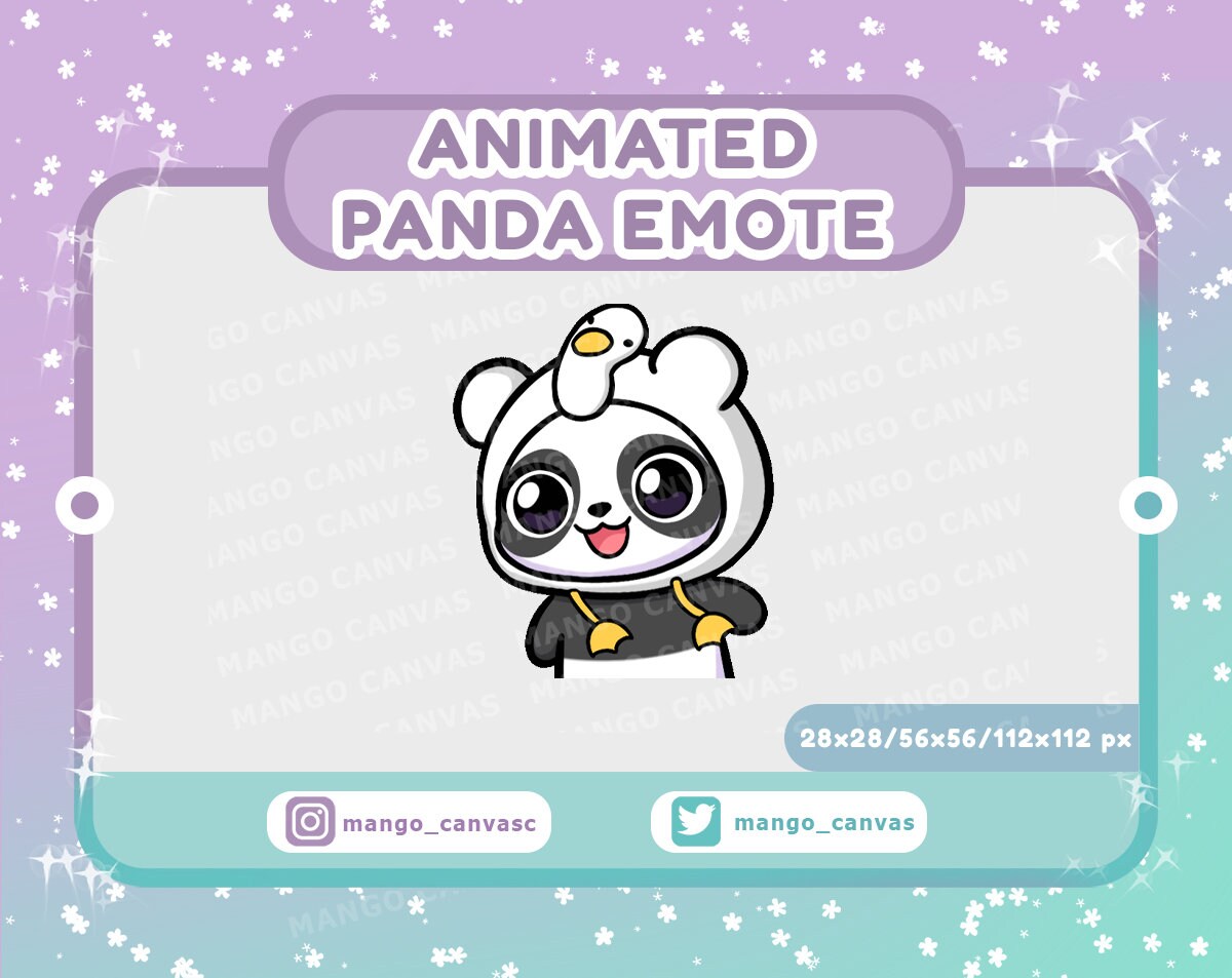 Animated Panda Emote-wiggle Emote - Etsy