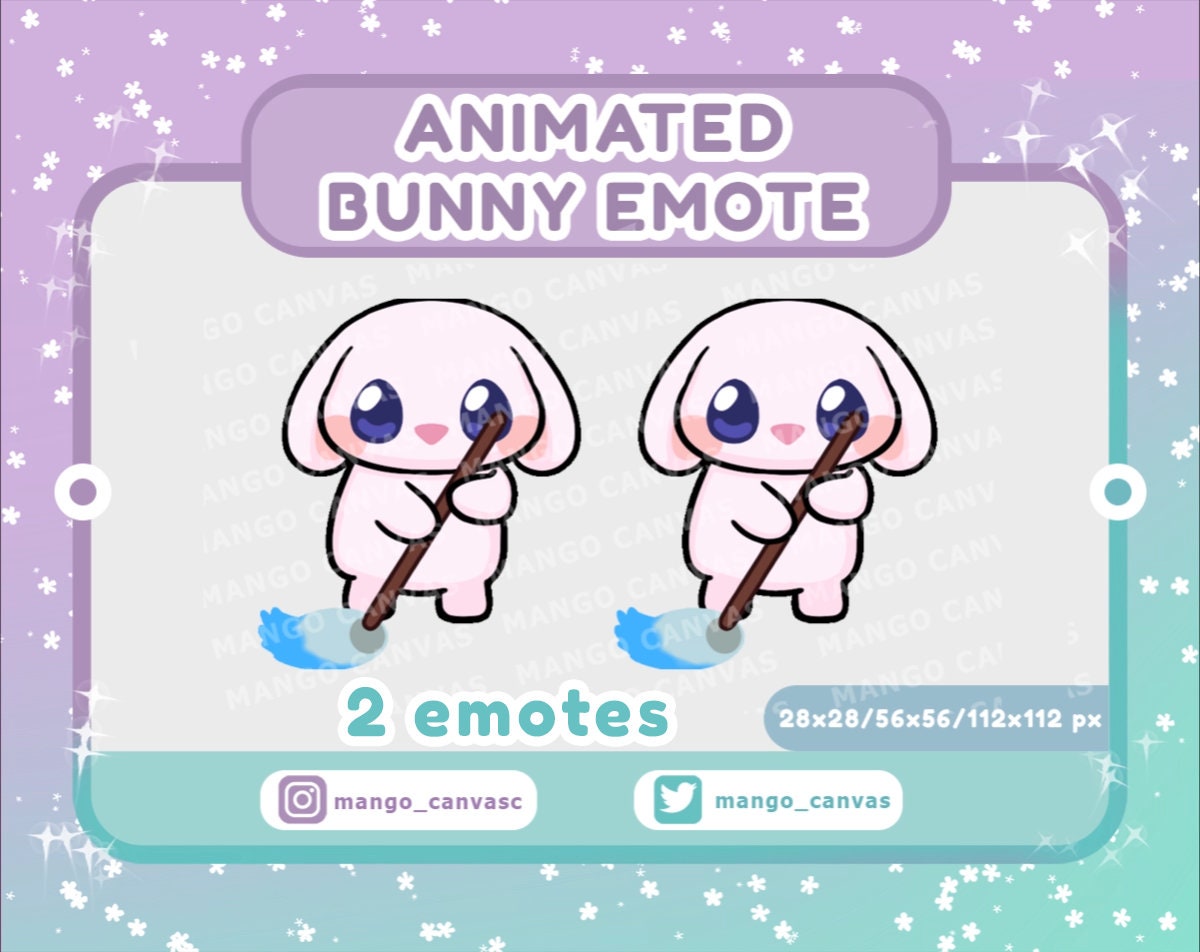 Animated Bunny Emote-clean Emote - Etsy