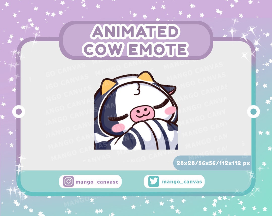 Animated Cow Emote-cozy Emote - Etsy