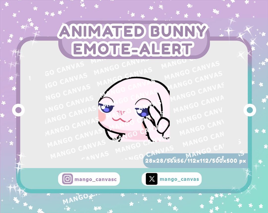 Animated Bunny Emote-alert/ Clock It Emote-alert - Etsy