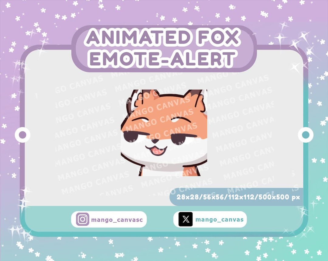 Animated Fox Emote Alert /smirk Emote-alert - Etsy Australia