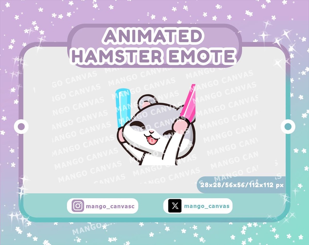 Animated Hamster Emote-light Stick Emote - Etsy