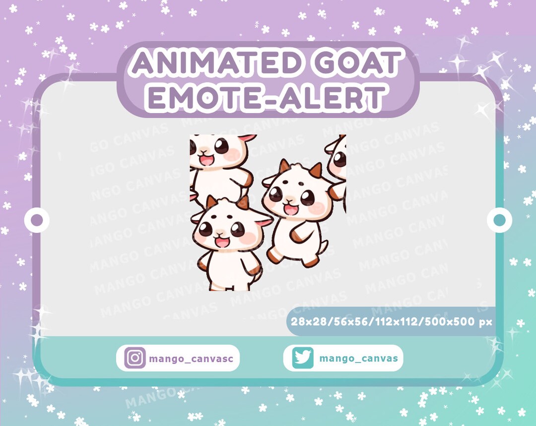 Animated Goat Emote Alert /raid Emote-alert - Etsy
