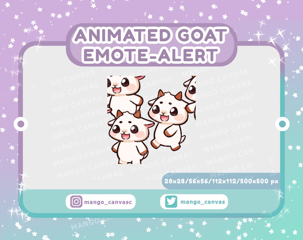 Animated Goat Emote Alert /raid Emote-alert - Etsy