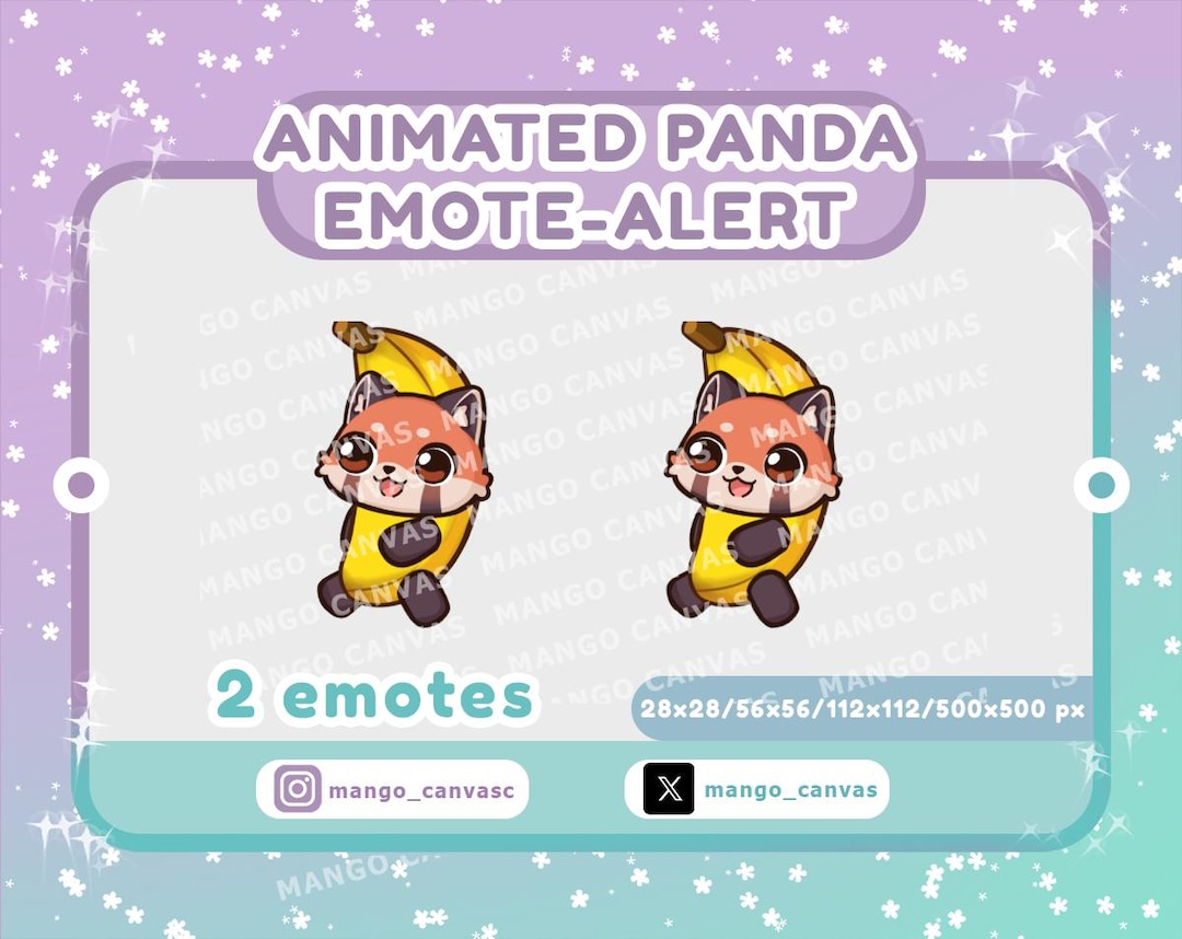 Animated Red Panda Emote Alert /banana Emote-alert - Etsy