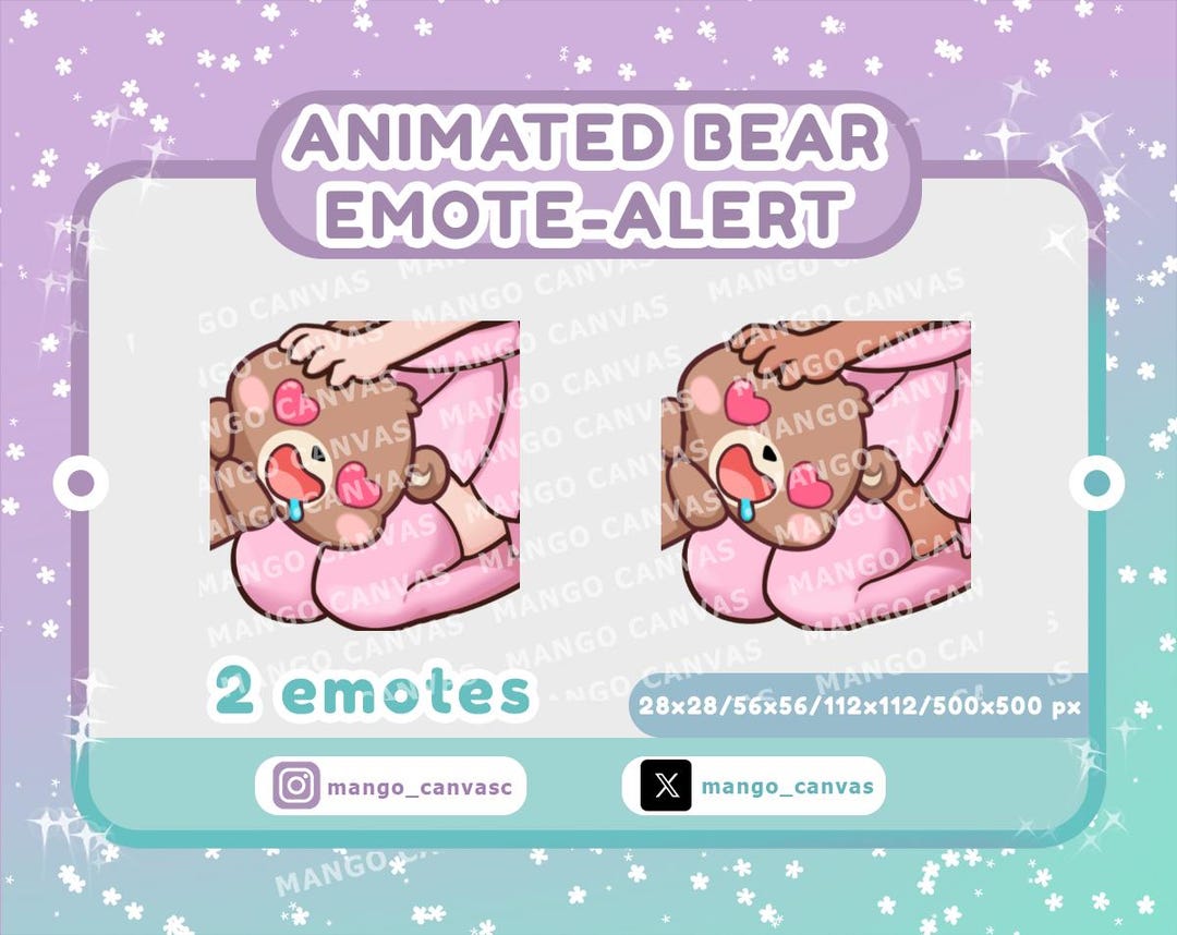 Animated Bear Emote-alert/head Pat Emote-alert - Etsy