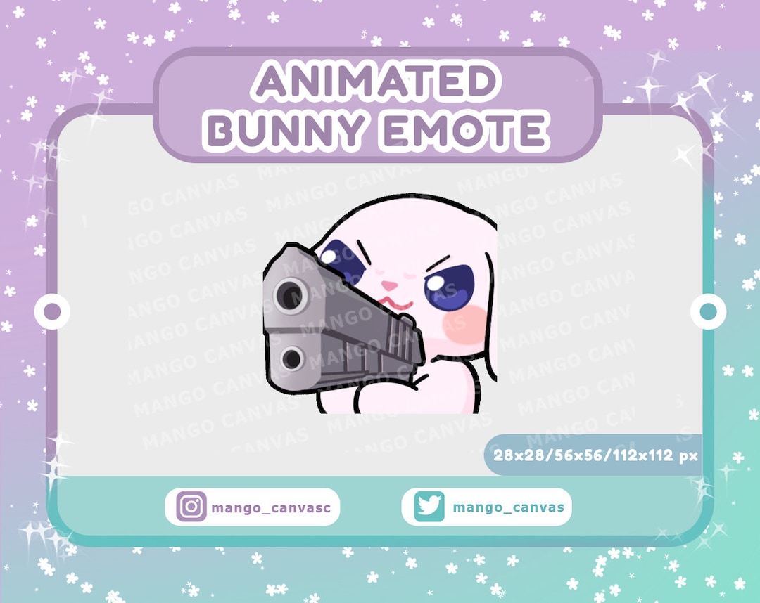 Animated Bunny Emote-gun Emote - Etsy