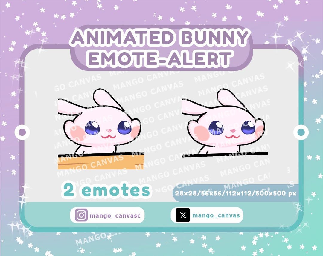 Animated Bunny Emote Alert /headbang Emote-alert - Etsy