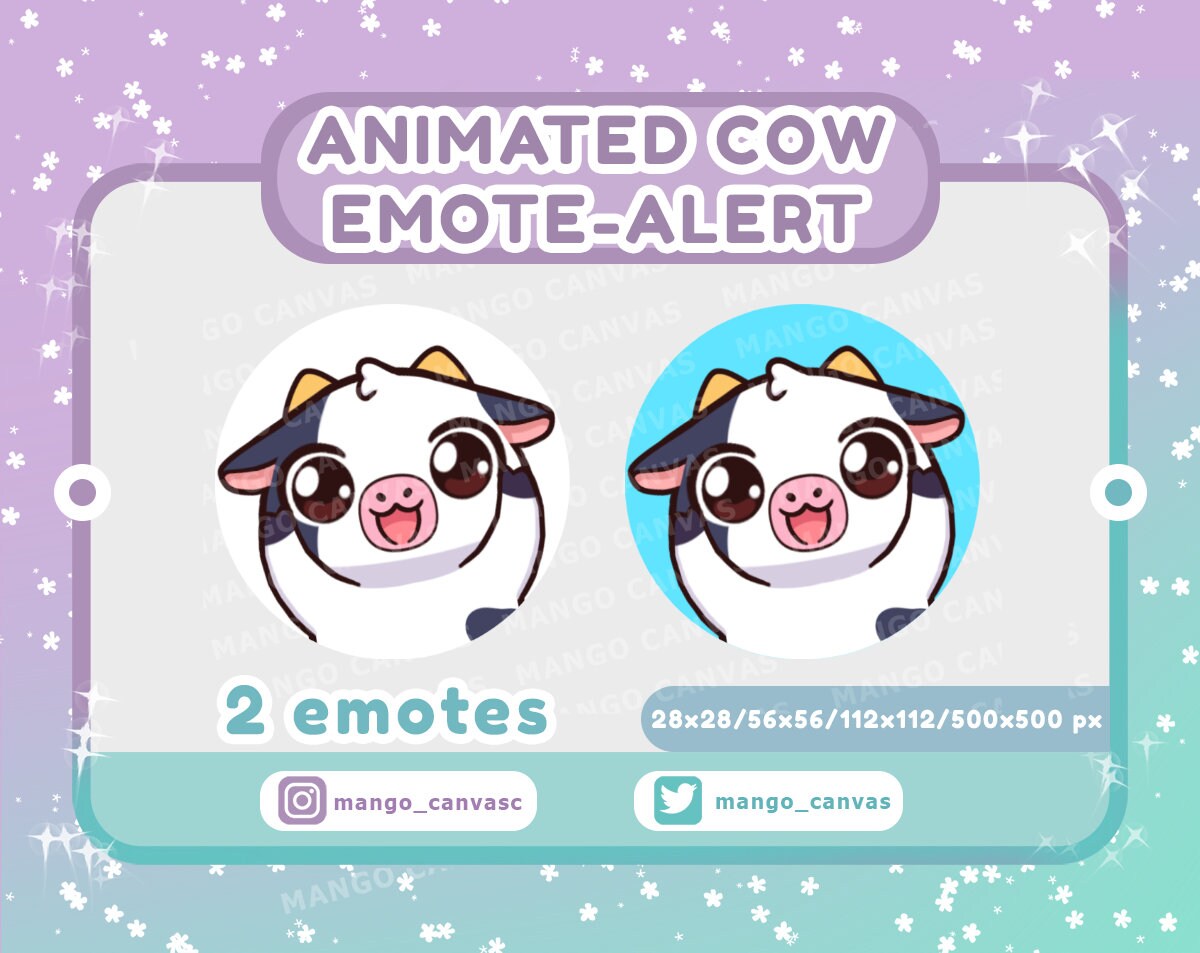 Animated Cow Emote Alert /pedro Dance Emote-alert - Etsy