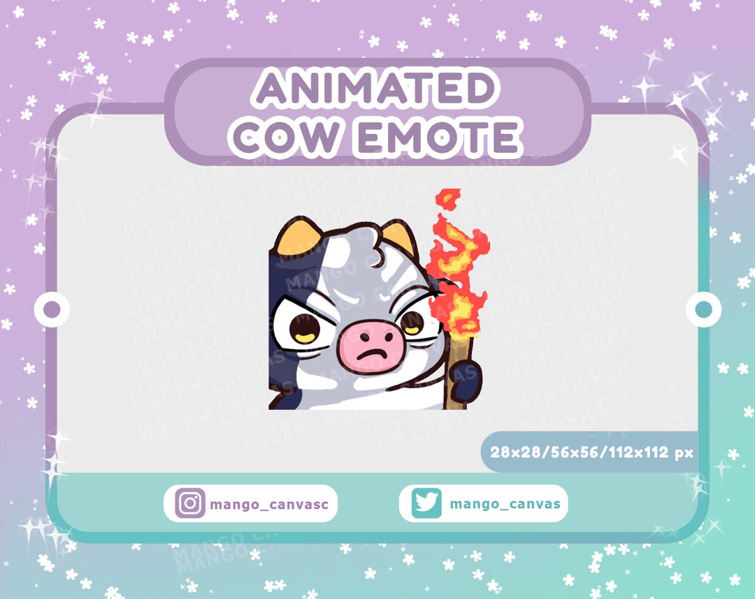 Animated Cow Emote-riot Emote - Etsy