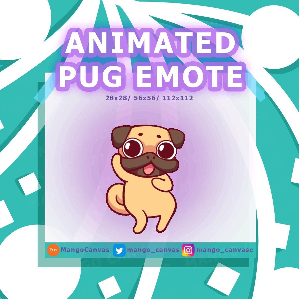 Animated Pug Emote-dancing Pug - Etsy