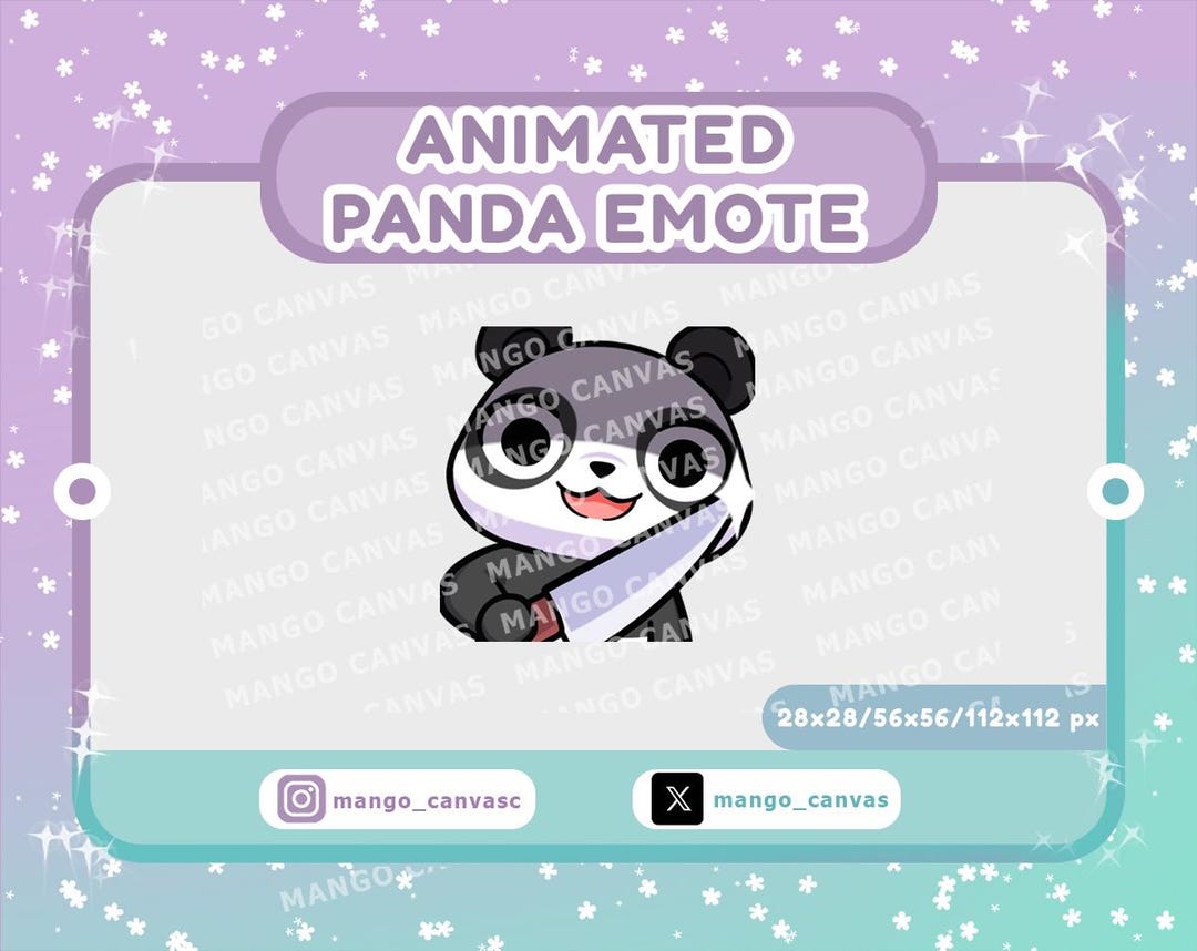 Animated Panda Emote-knife Emote - Etsy