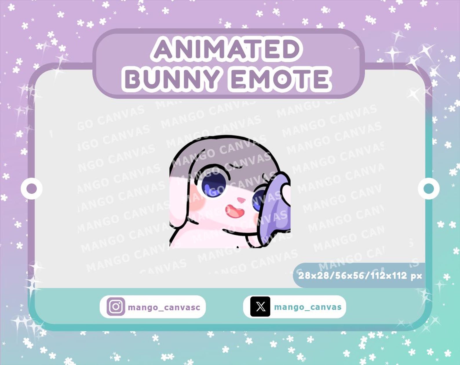 Animated Bunny Emote-sweating Emote - Etsy