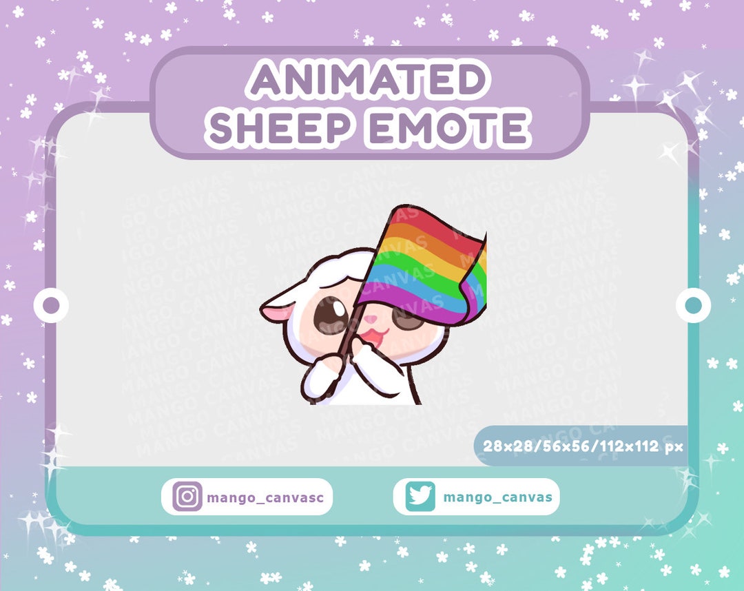 Animated Sheep Emote-pride Flag Emote - Etsy