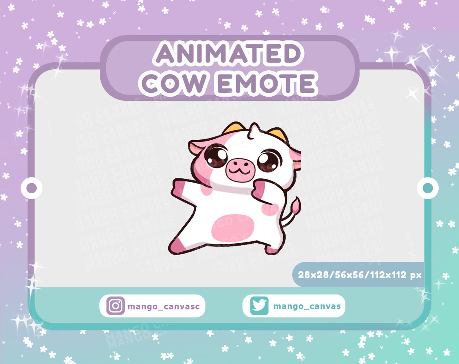 Animated Pink Cow Emote-dance Emote #3 - Etsy