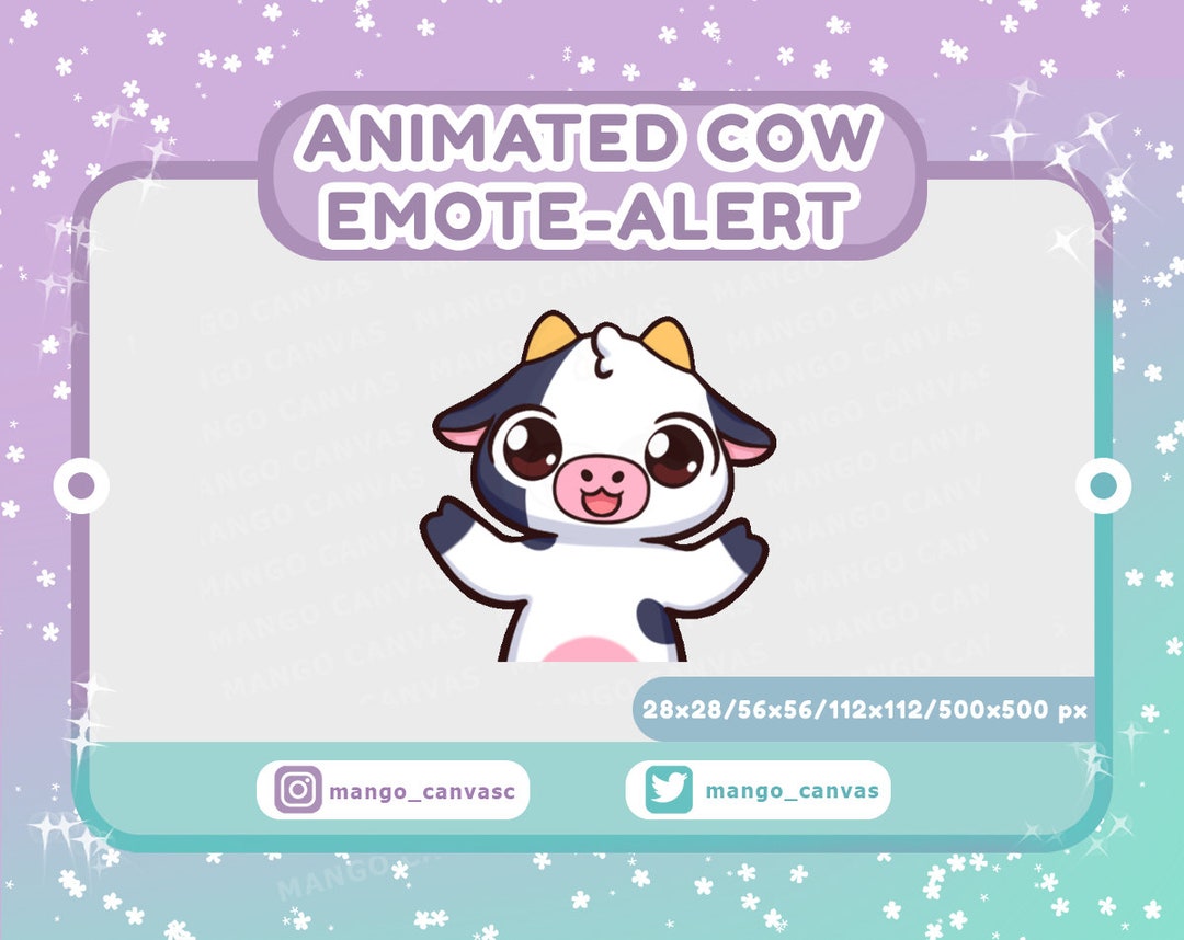 Animated Cow Emote Alert /dance Emote-alert - Etsy