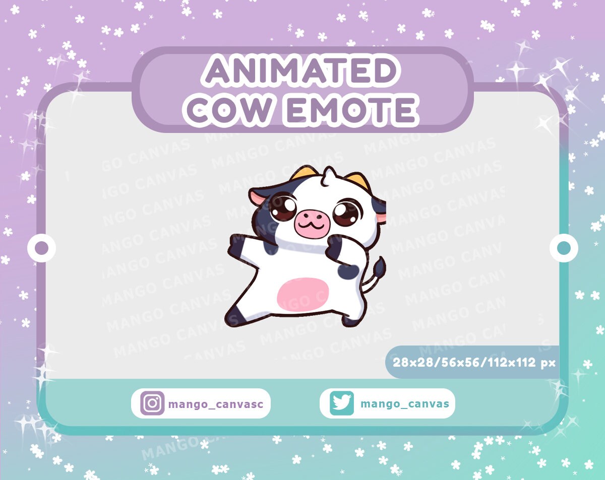 Animated Cow Emote-dance Emote 3 - Etsy