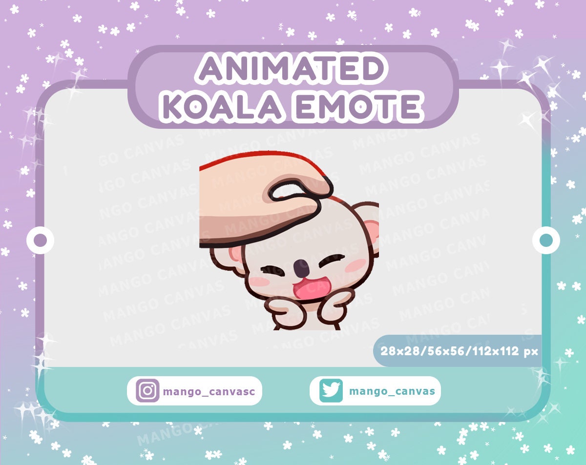 Animated Koala Emote-pat Emote - Etsy