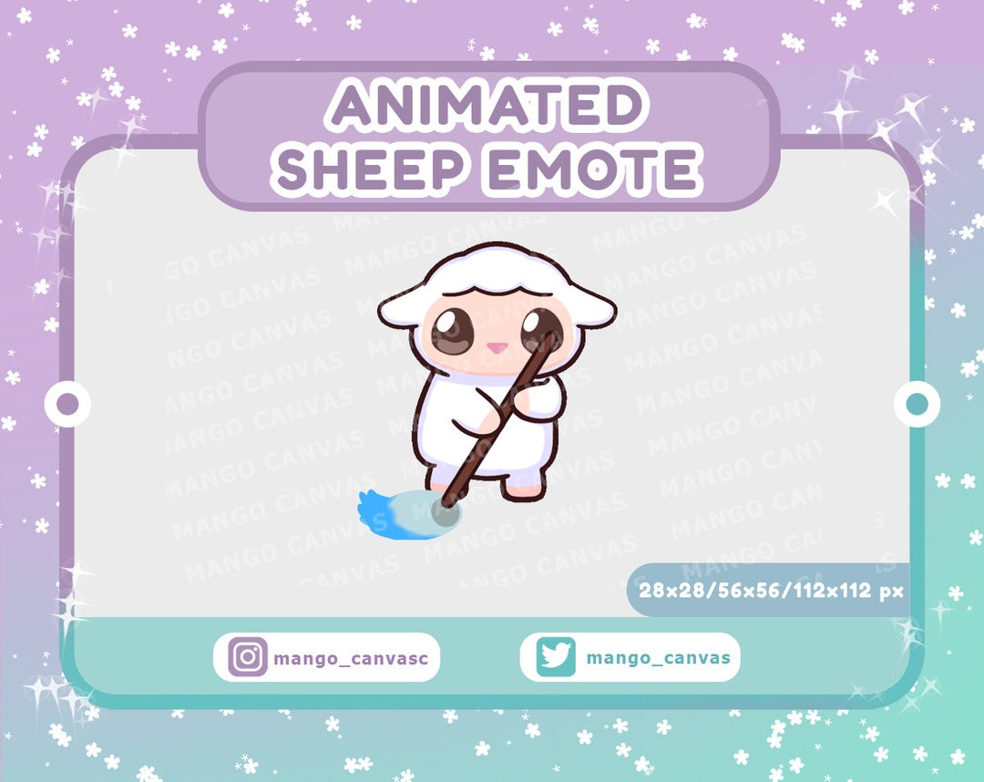 Animated Sheep Emote-clean Emote - Etsy