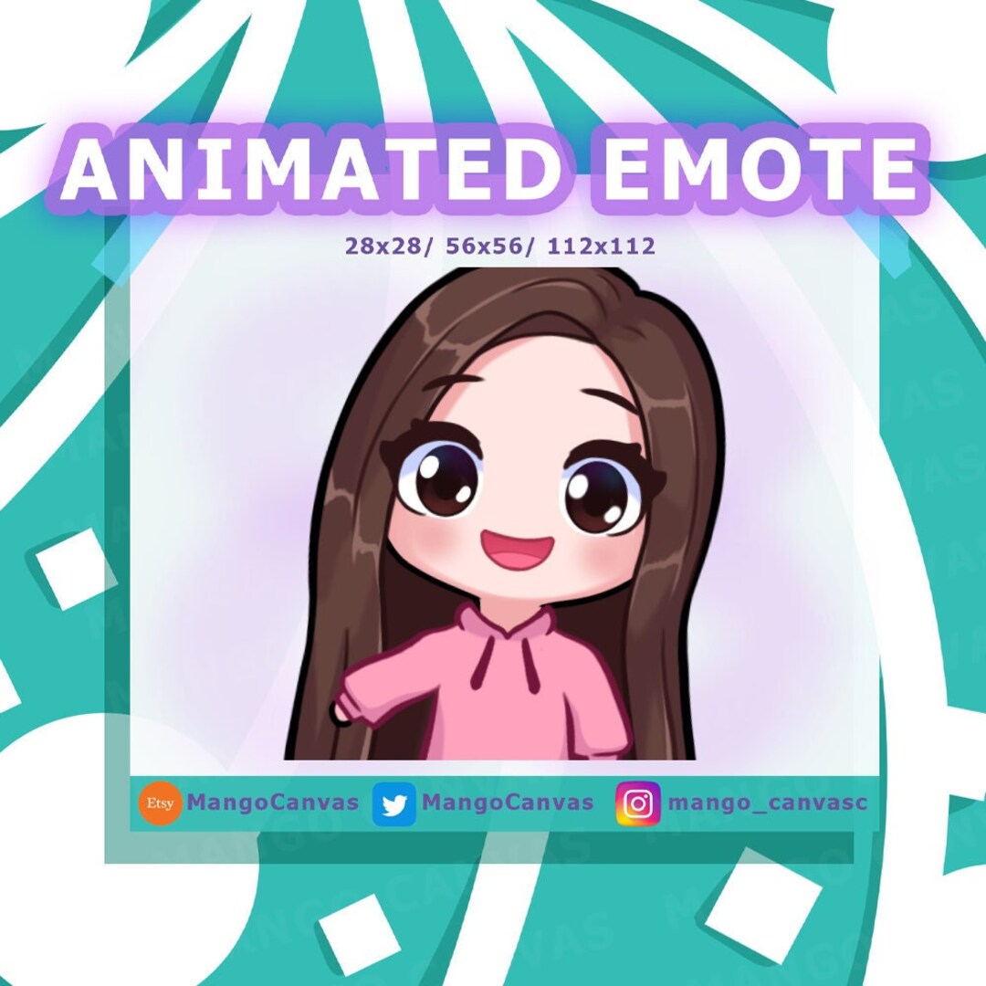 Chibi Girl Animated Emote-wiggle Emote - Etsy Australia