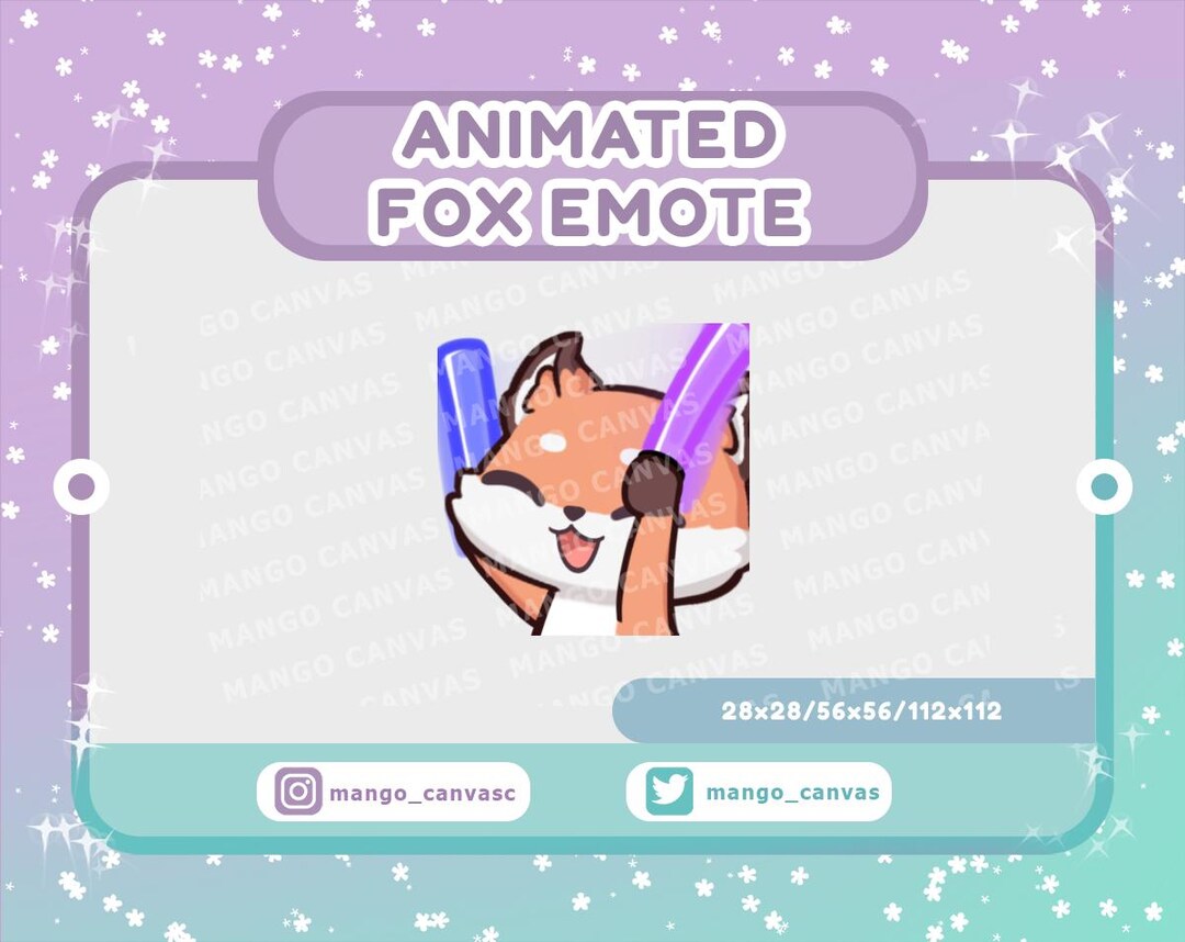 Animated Fox Emote-lightstick Emote - Etsy