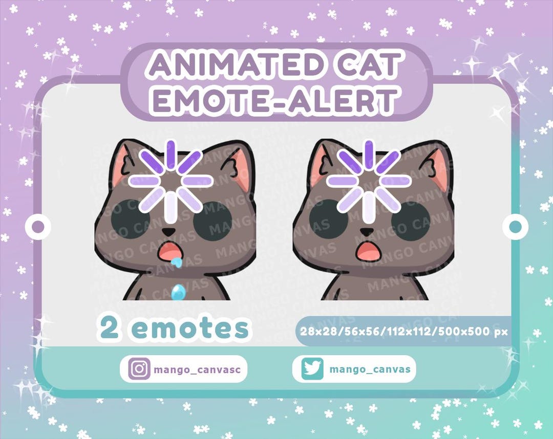 Animated Gray Cat Emote-loading Emote - Etsy