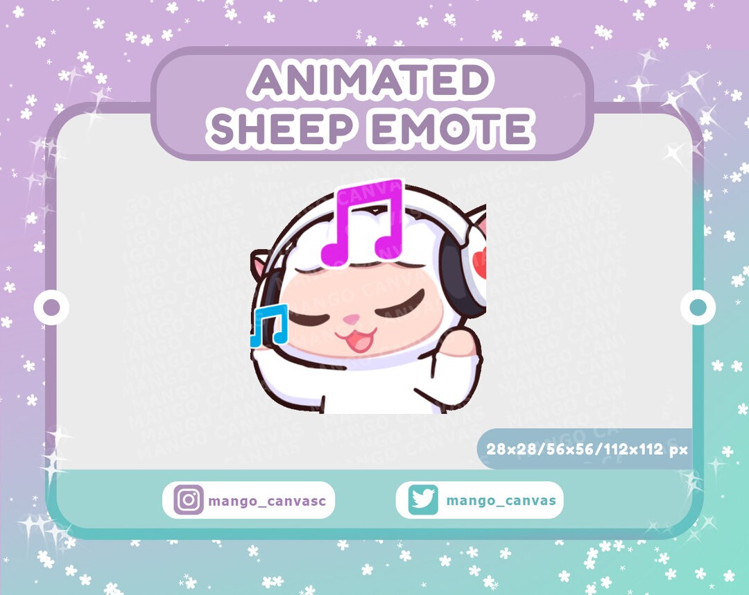 Animated Sheep Emote-music Emote - Etsy